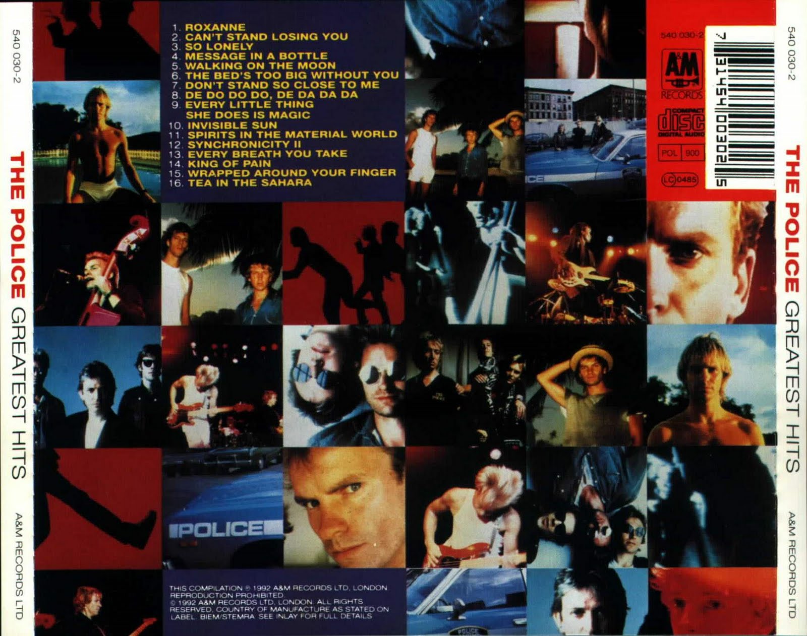 THE POLICE una leyenda viva: "The Police - Greatest Hits" 1992